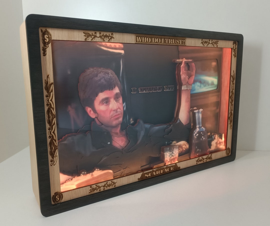 Scarface Night Light, Al Pacino Shadow Box, Scarface Al Pacino Light ...