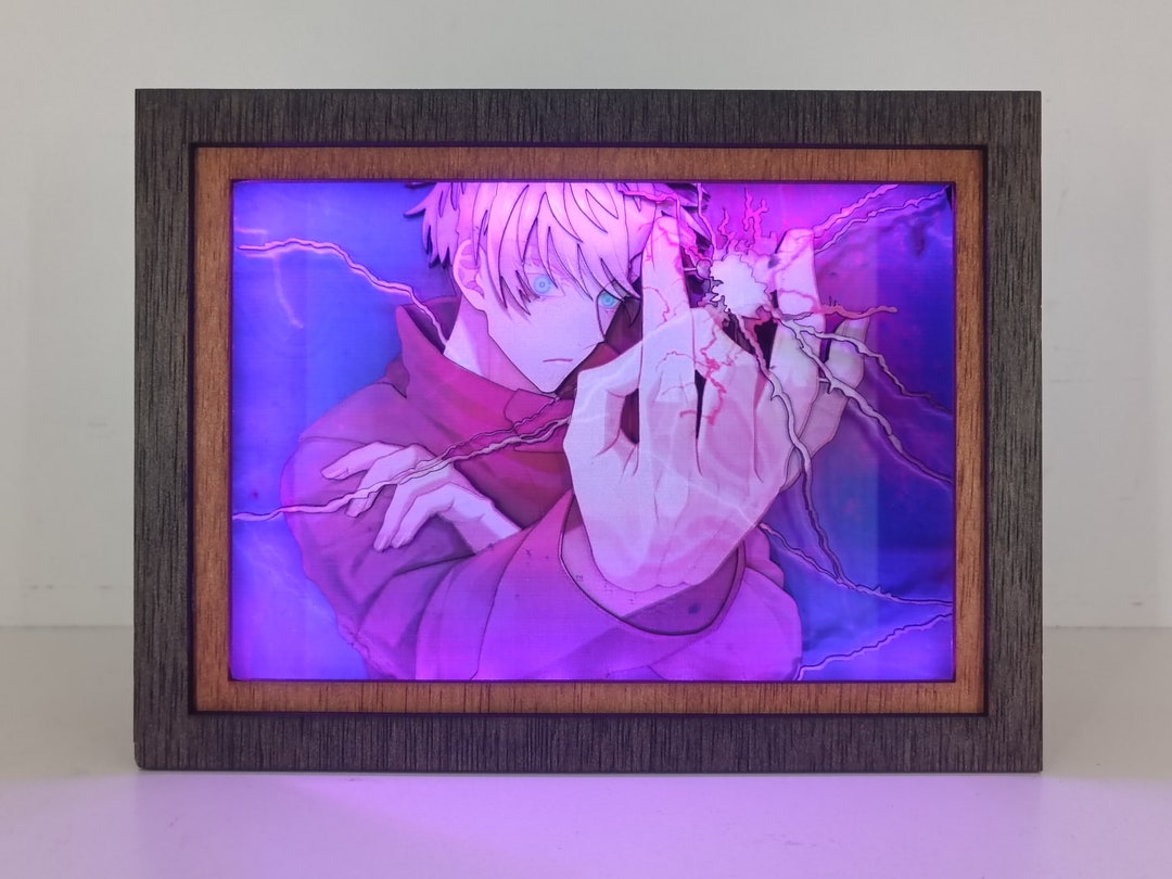 Gojo Anime Night Light, Shadow Box, Lightbox, Anime Lightbox, Amazing ...