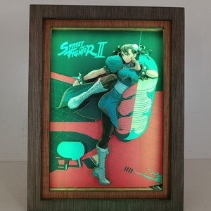 Chun-li Street Fighter Shadow Box Night Light - Arcade Style Capcom LED ...