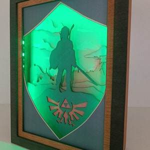 Legend of Zelda Night Light, Shadow Box, Legend of Zelda Link Lightbox ...
