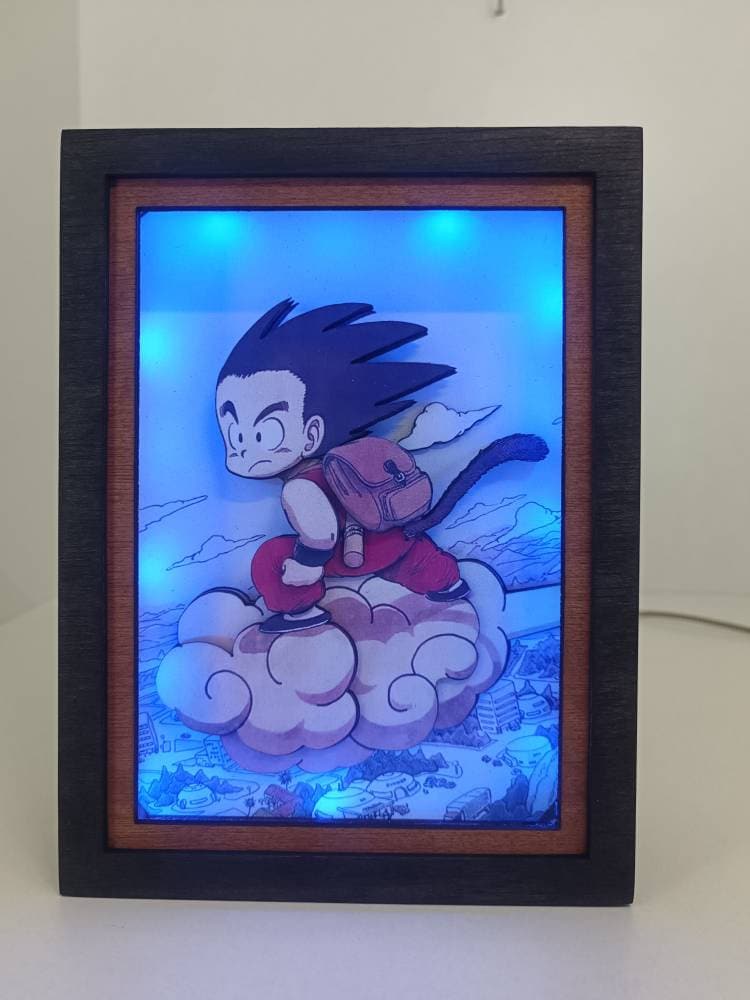 Dragon Anime Night Light Shadow Box Dragon Lightbox Anime - Etsy