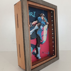 Chun-li Street Fighter Shadow Box Night Light - Arcade Style Capcom LED ...