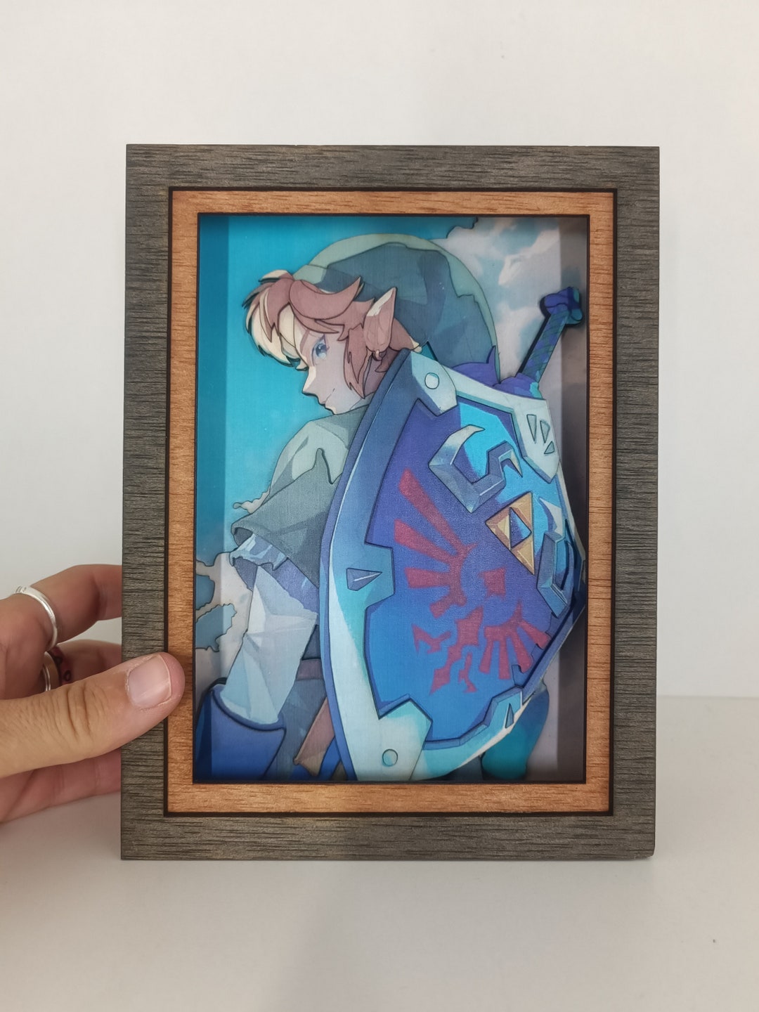 Link Legend of Zelda Night Light, Shadow Box, Caja De Luz, Amazing Gift ...