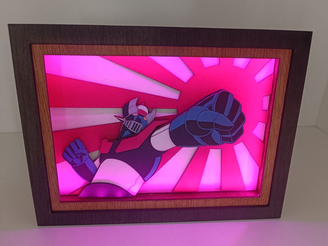 Mazinger Z Night Light: Handmade Shadow Lamp Gift for Special Occasions ...