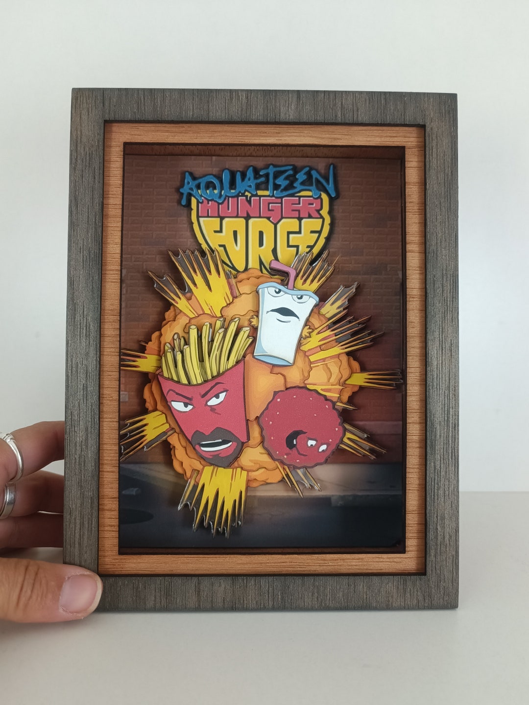 Aqua Teen Hunger Force Shadow Box Lamp: Handmade Diorama Night Light - Etsy