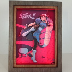 Chun-li Street Fighter Shadow Box Night Light - Arcade Style Capcom LED ...