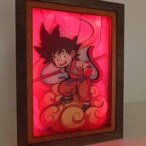 Dragon Anime Night Light, Shadow Box, Dragon Lightbox, Anime Lightbox ...