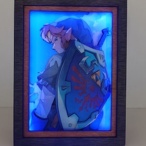 Link Legend of Zelda Night Light, Shadow Box, Caja De Luz, Amazing Gift ...