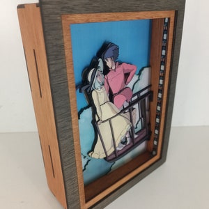 Sophie and Howl Castle Anime Night Light, Shadow Box, Anime Lightbox ...