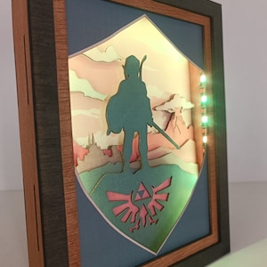 Legend of Zelda Night Light, Shadow Box, Legend of Zelda Link Lightbox ...