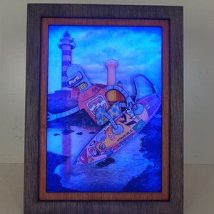 Futurama Inspired Shadow Box Night Light - Cool Bender Lightbox, Fun ...