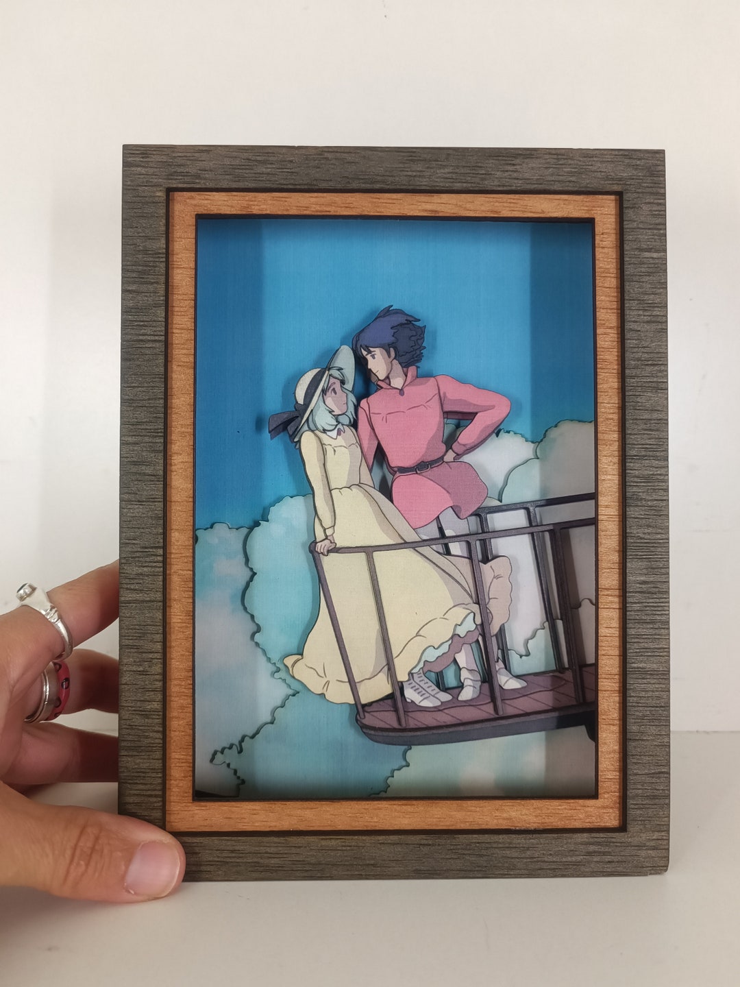 Sophie and Howl Castle Anime Night Light, Shadow Box, Anime Lightbox ...