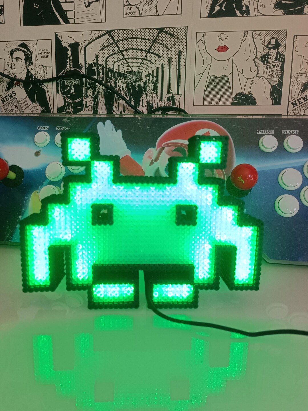 Retro Glow: Space Invaders Desk Light - Etsy