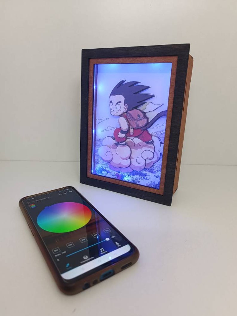 Dragon Anime Shadow Box Night Light: Color Changing Lamp - Etsy