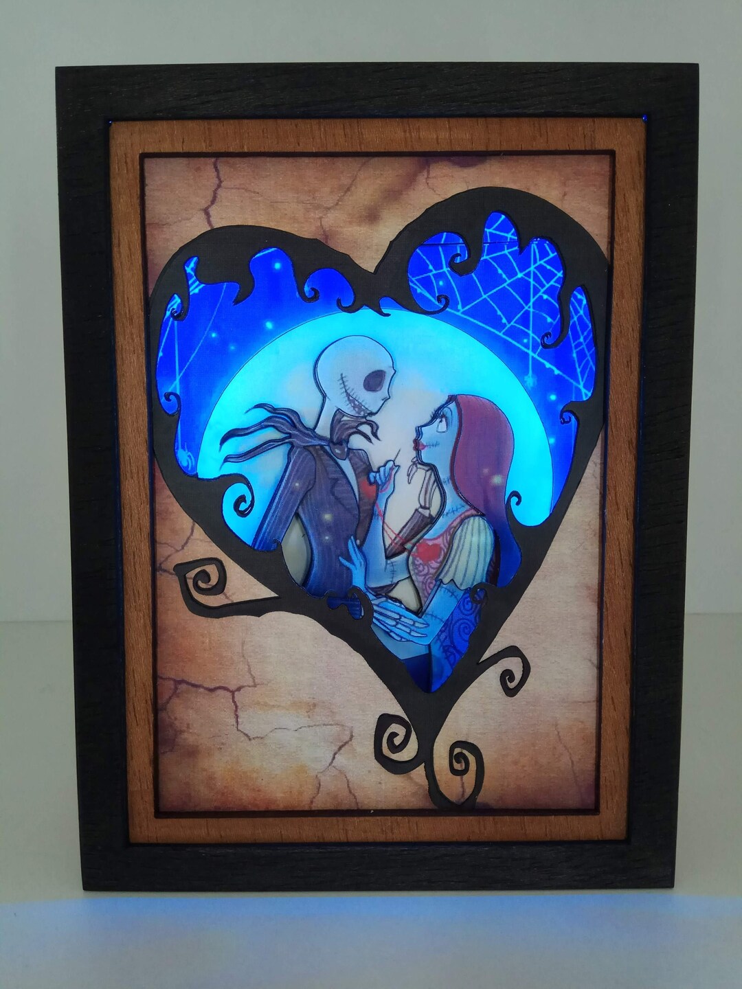 Jack Skellington the Nightmare Before Christmas Night Light, Shadow Box ...