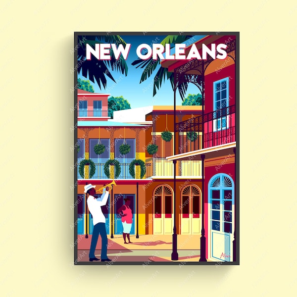 New Orleans Poster - Etsy