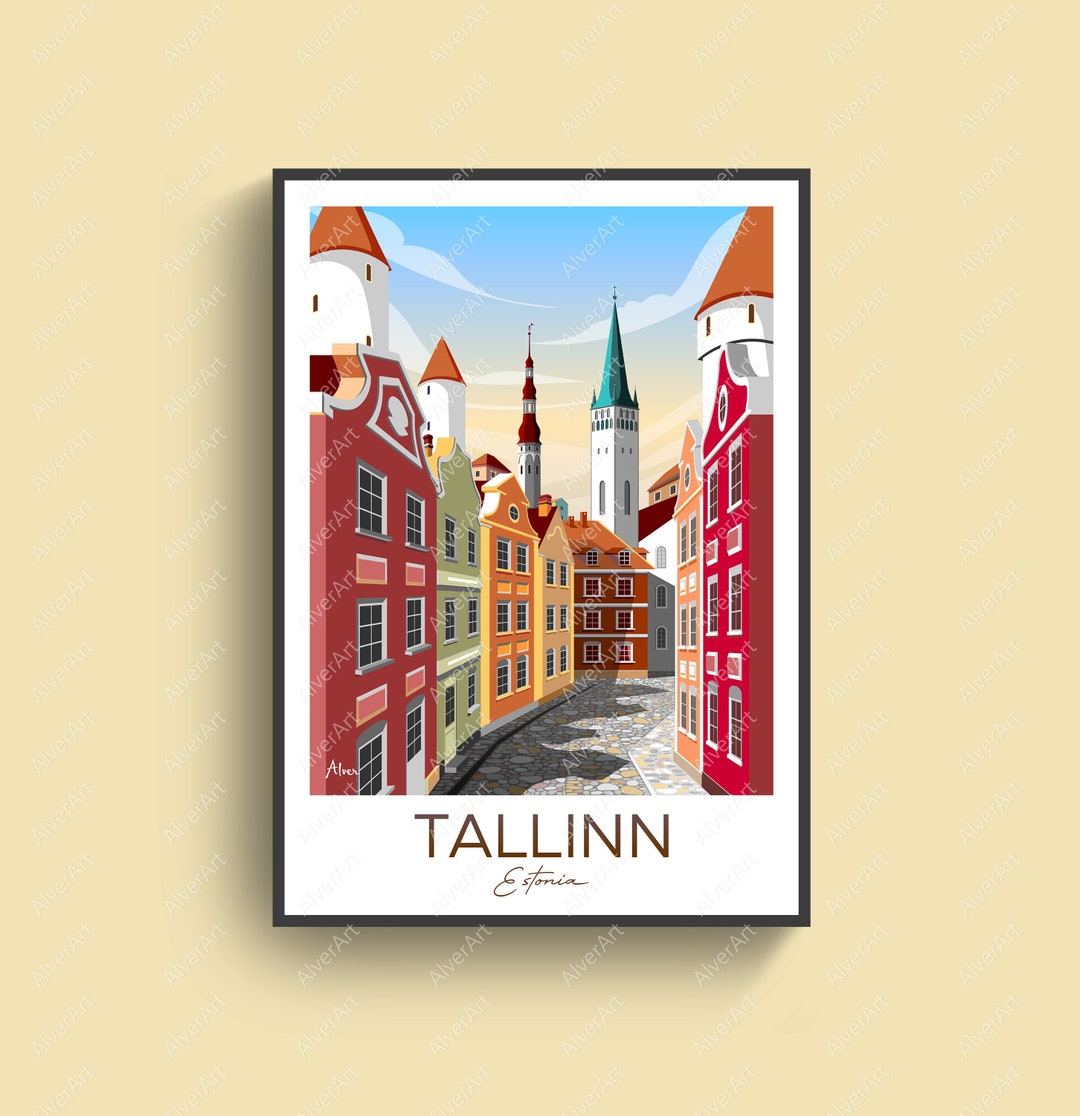 Tallinn Poster, Europe Poster, Tallinn Travel Print, Tallinn Wall Art ...