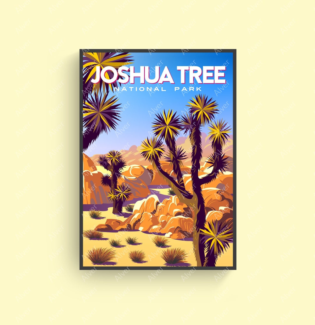 Joshua Tree Poster, California Travel Print, California Poster ...
