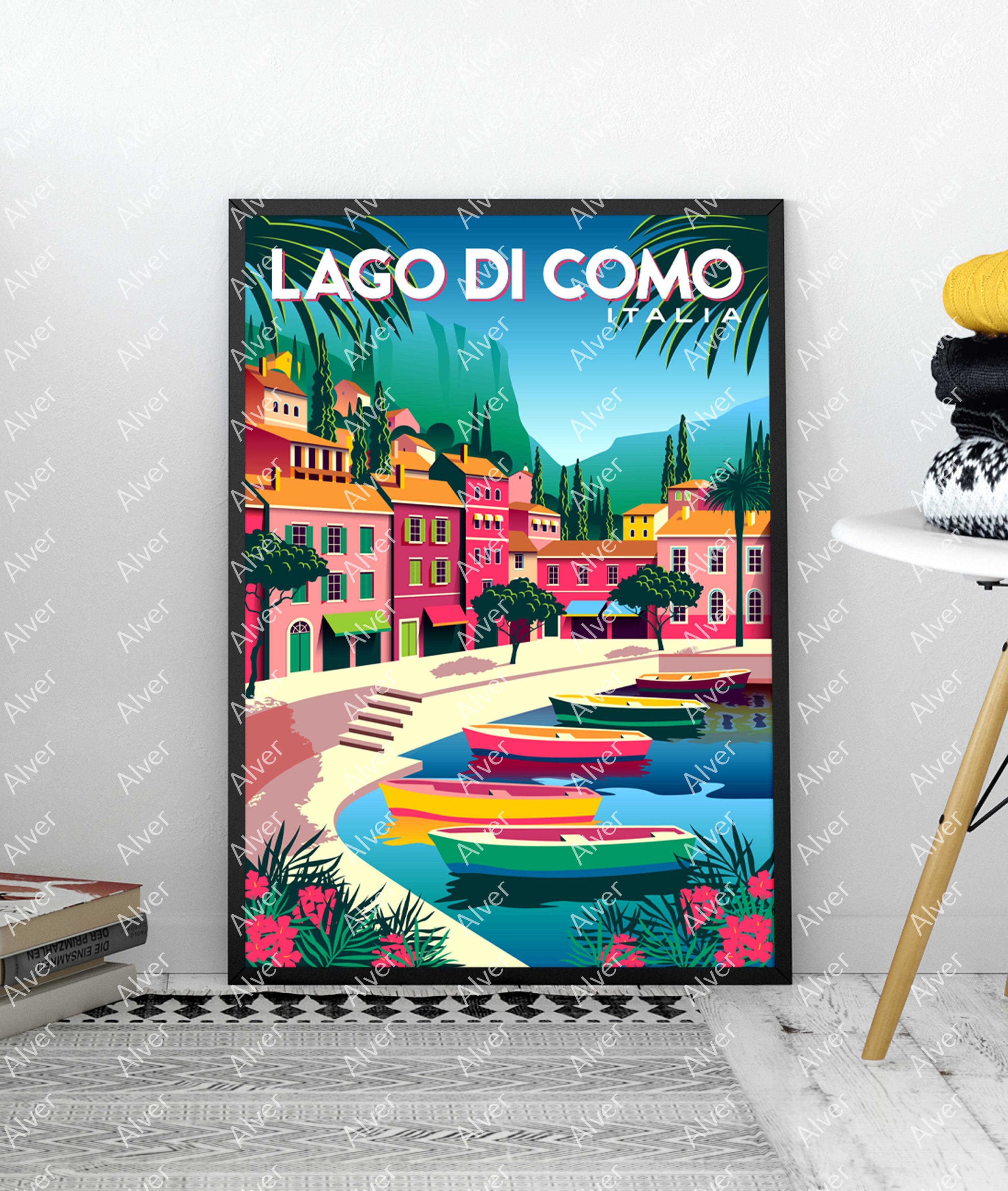 Italy Poster Lake Como Poster Italy Print Italy Wall Art - Etsy