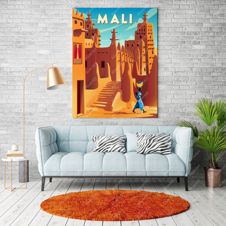 Mali Poster Africa Poster Africa Travel Print Africa Wall - Etsy