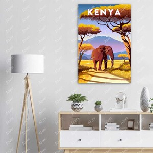 Kenya Poster, Africa Poster, Africa Travel Print, Africa Wall Art ...