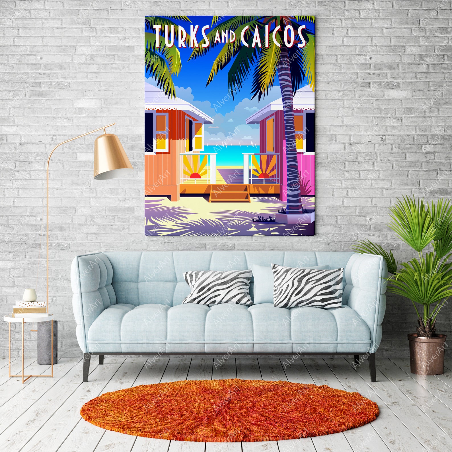 Turks and Caicos Poster Caribbean Print Tropical Travel - Etsy