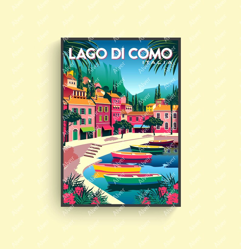 Italy Poster Lake Como Poster Italy Print Italy Wall Art - Etsy