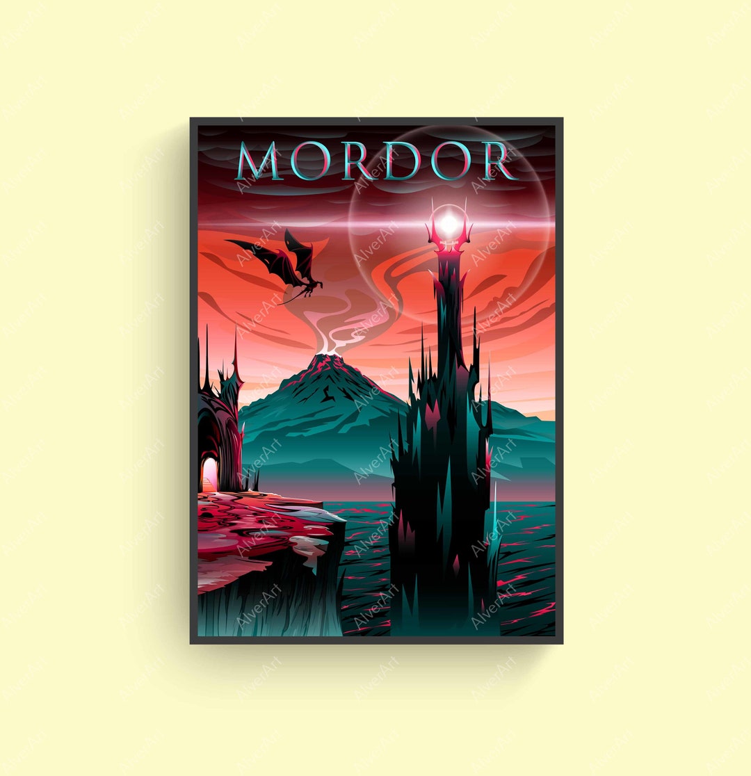 Mordor Poster, LOTR Print, Tolkien Wall Art, Unframed - Etsy