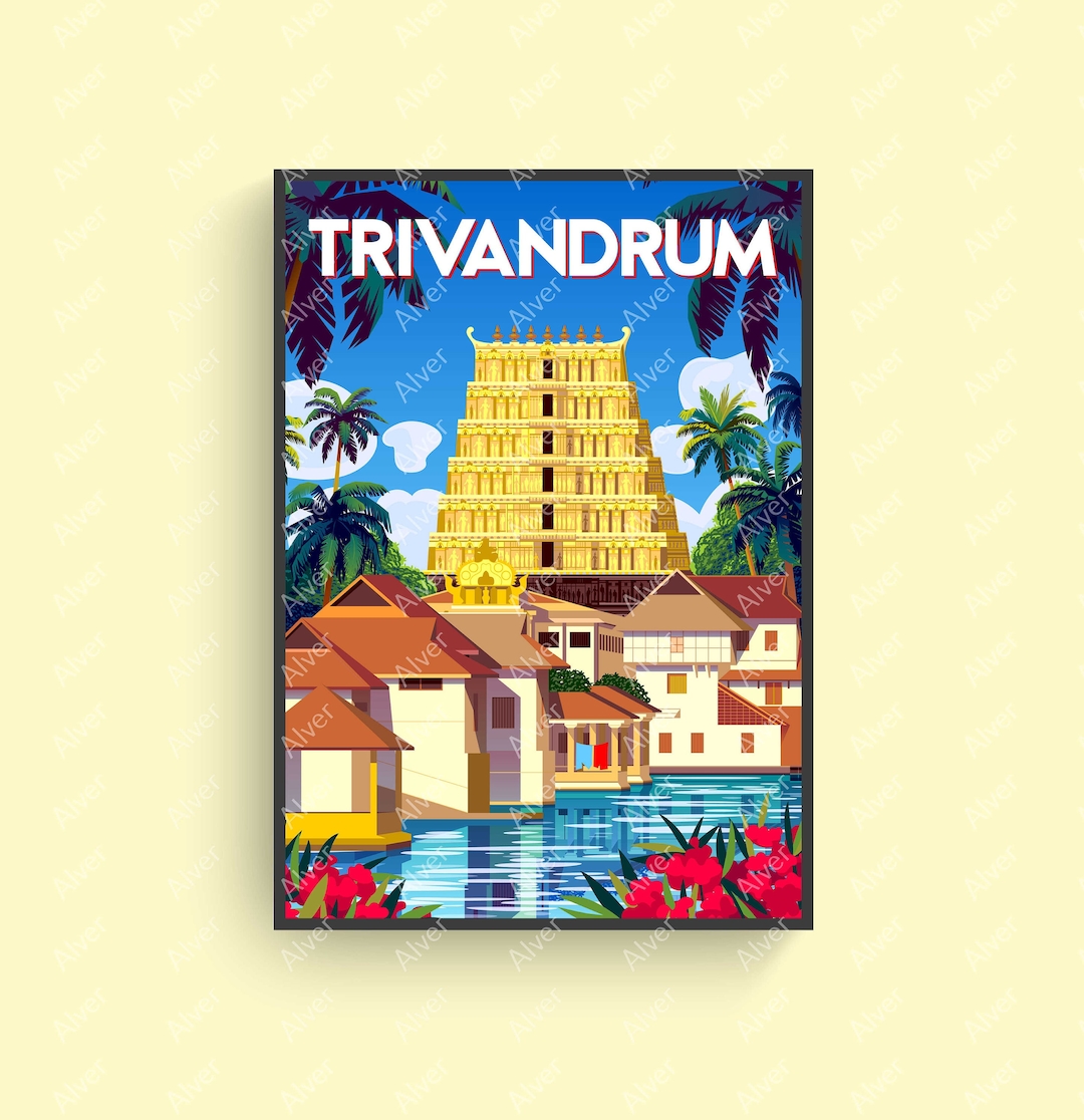 India Poster, Trivandrum Poster, India Print, India Wall Art, Unframed ...