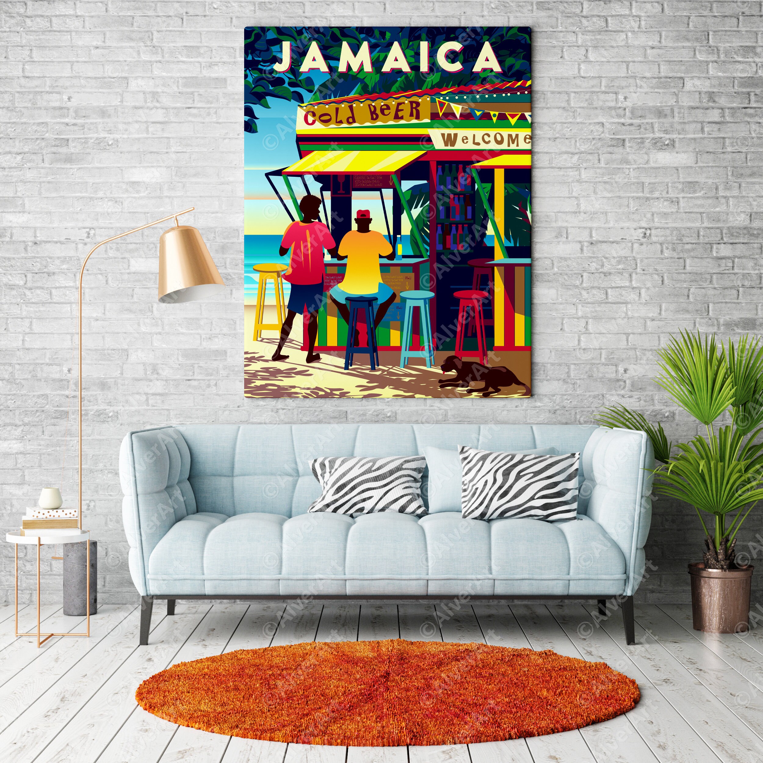 Caribbean Poster, Jamaica Poster, Tropical Print, Caribbean Travel ...