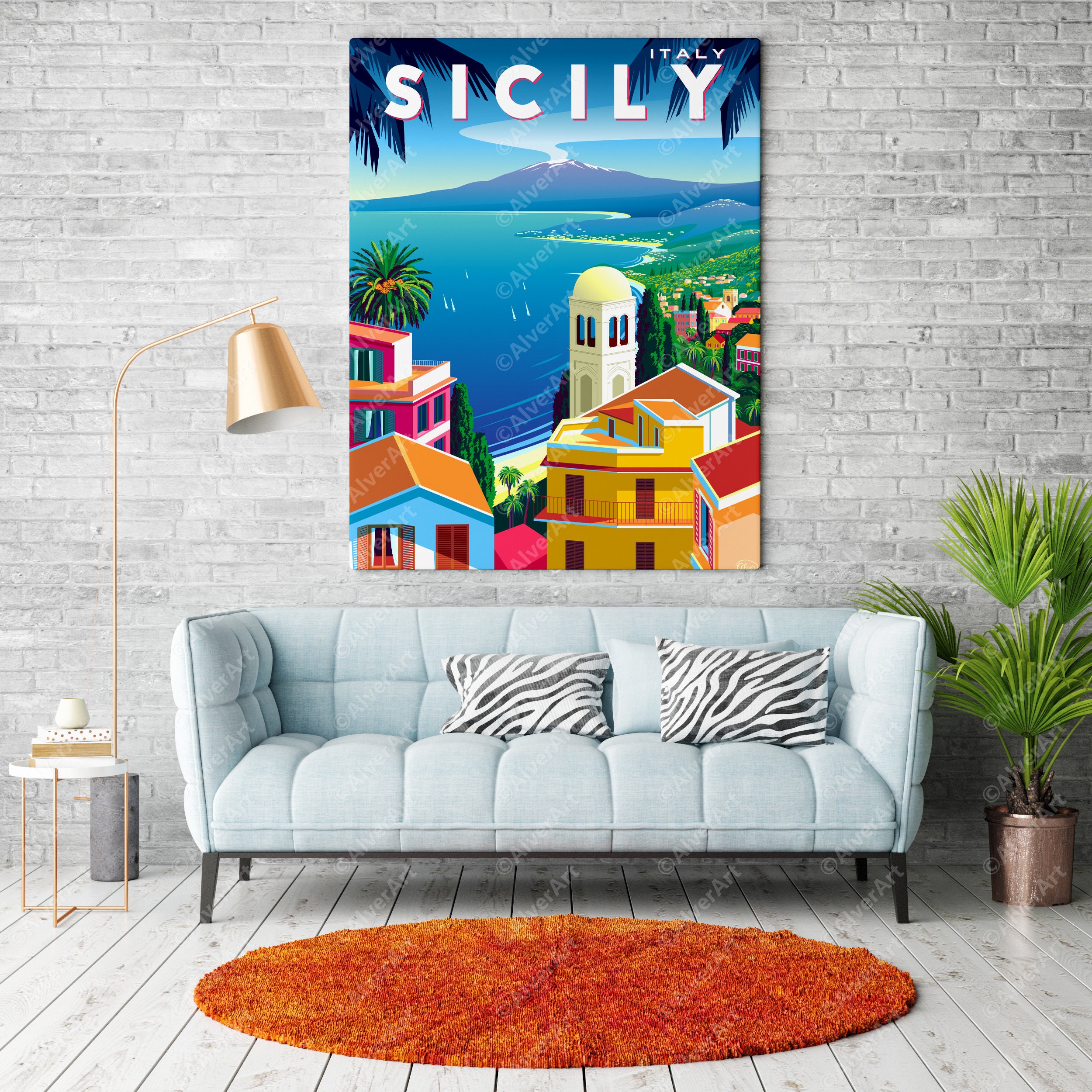 Italy Poster Sicily Poster Italy Print Sicily Wall Art - Etsy