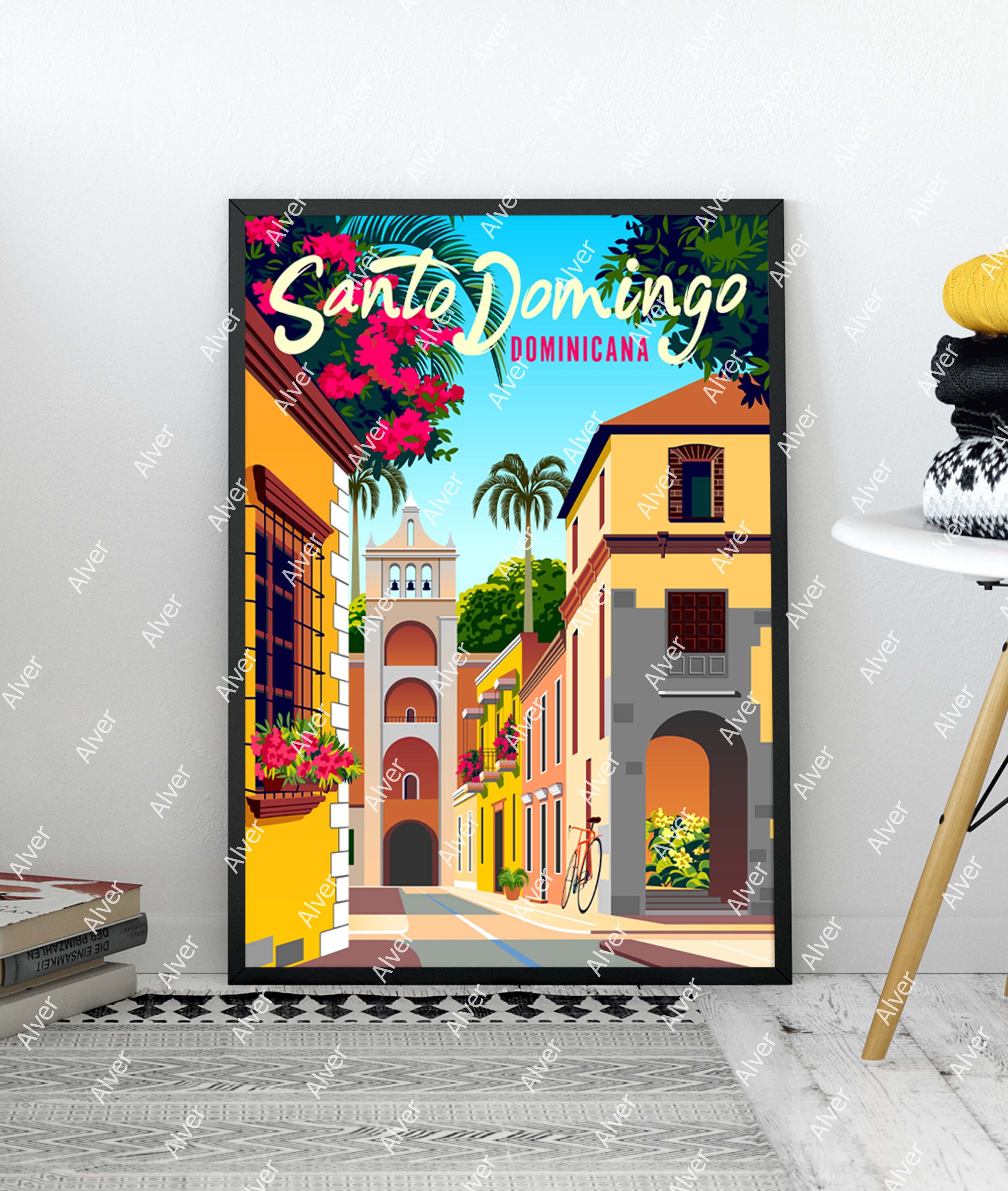 Caribbean Poster Santo Domingo Poster Dominican Republic - Etsy