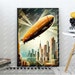 Art Deco Poster, Zeppelin Poster, Airship Print, Art Deco Wall Art ...