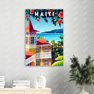 Haiti Poster, Caribbean Poster, Caribbean Print, Tropical Travel Print ...