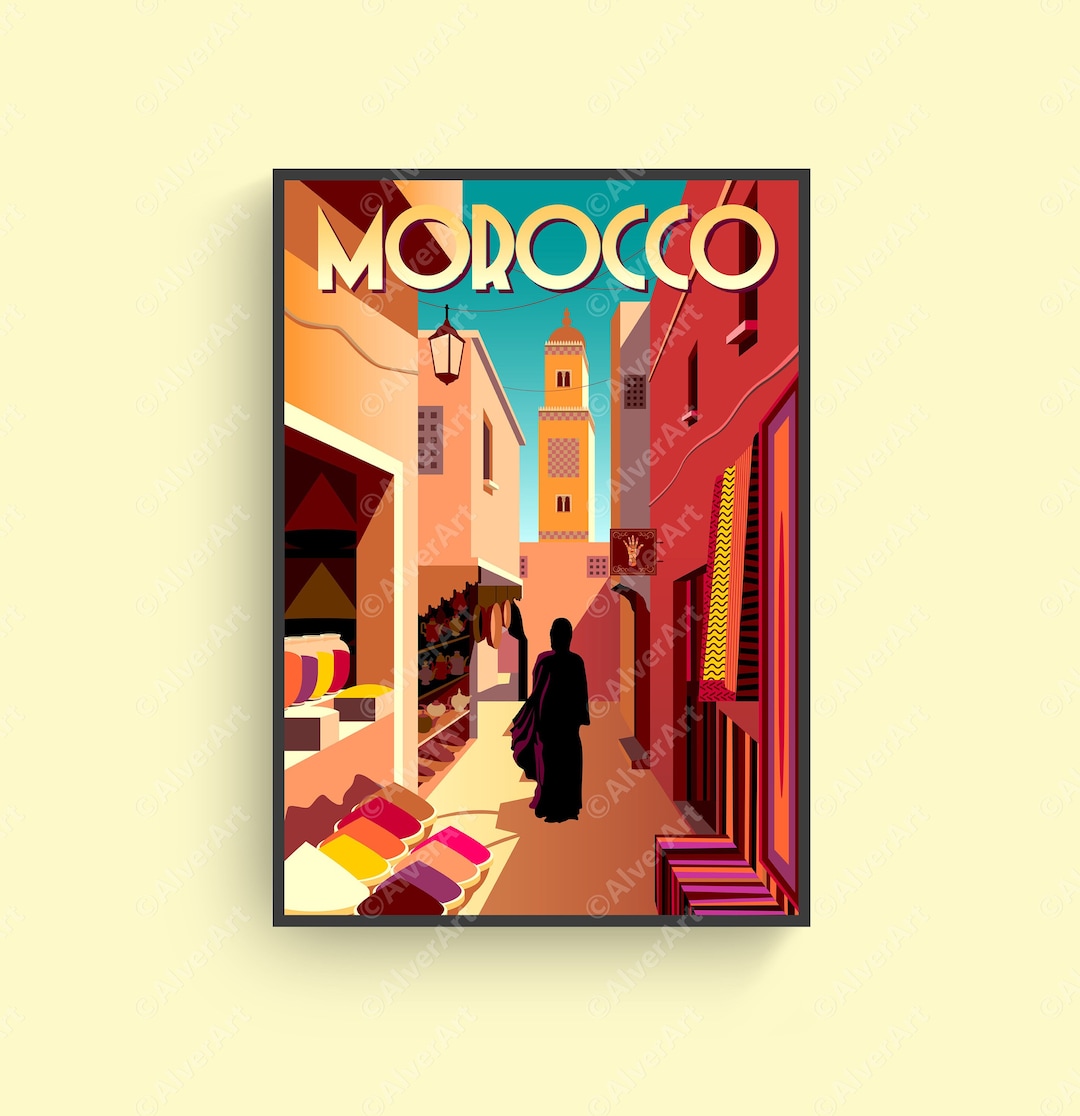 Morocco Poster, Morocco Travel Print, Marrakesh Poster, Africa Poster ...