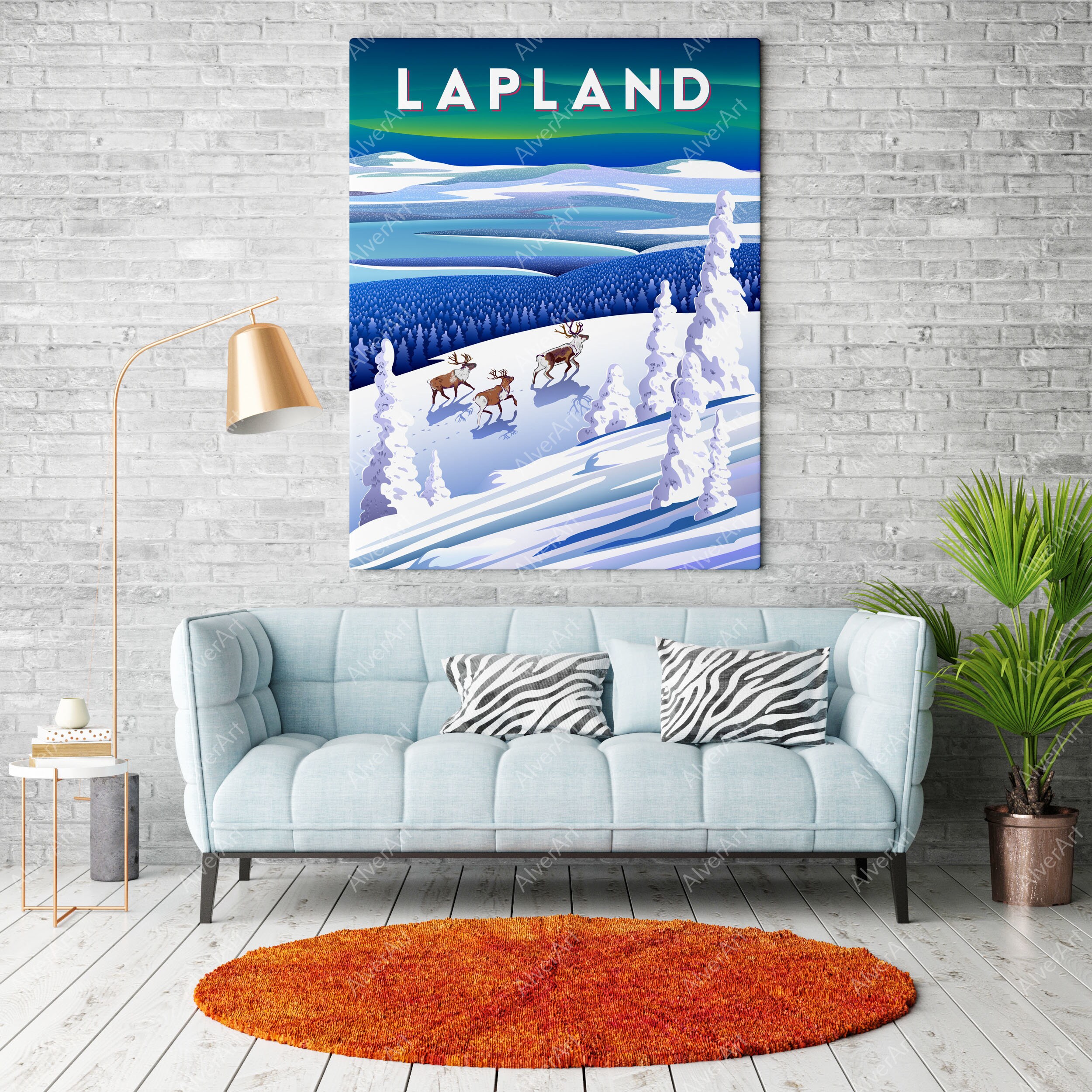 Lapland Poster, Finland Poster, Finland Travel Print, Winter Wall Art ...