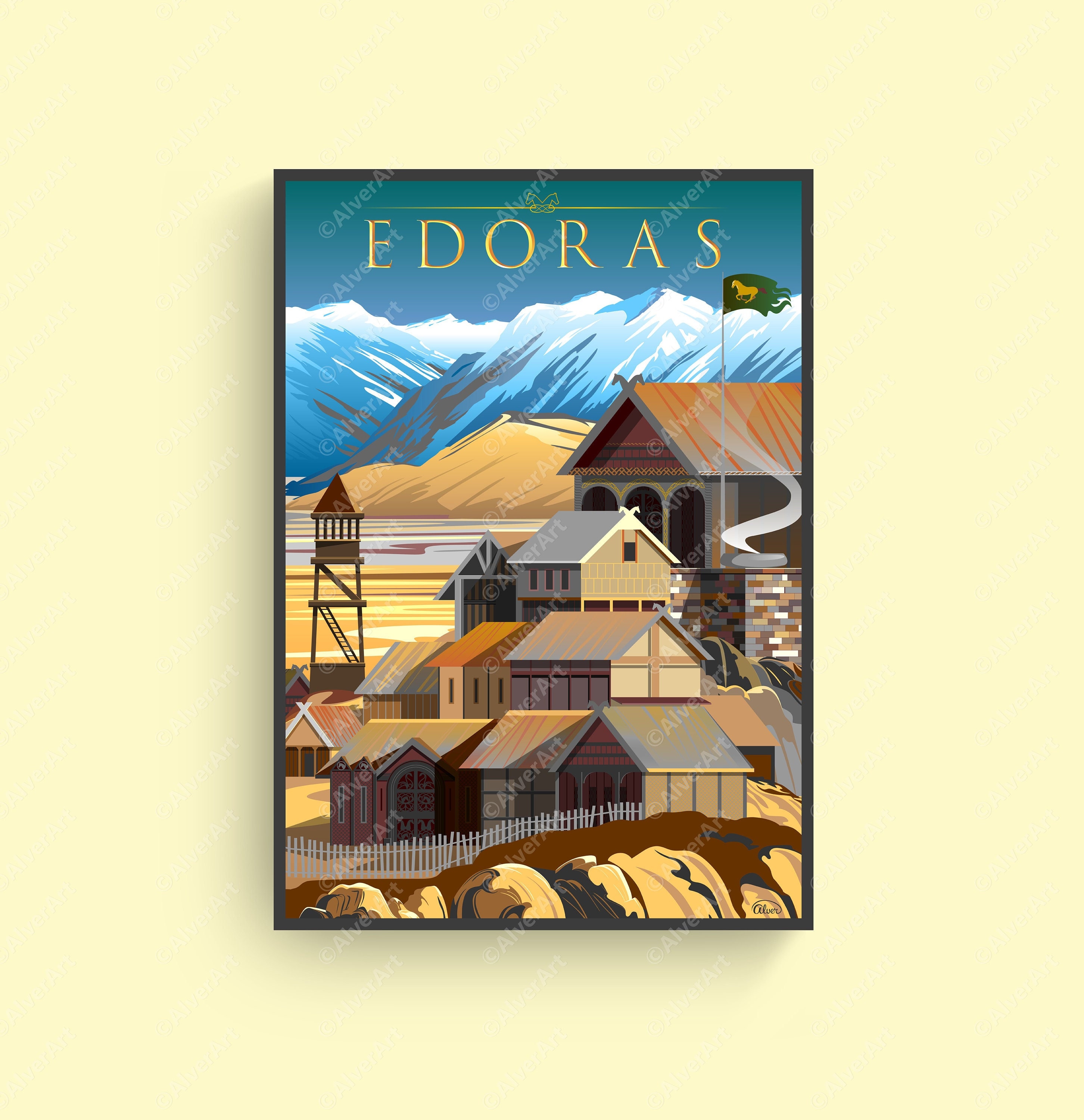 Edoras Poster, LOTR Print, Tolkien Wall Art, Unframed - Etsy