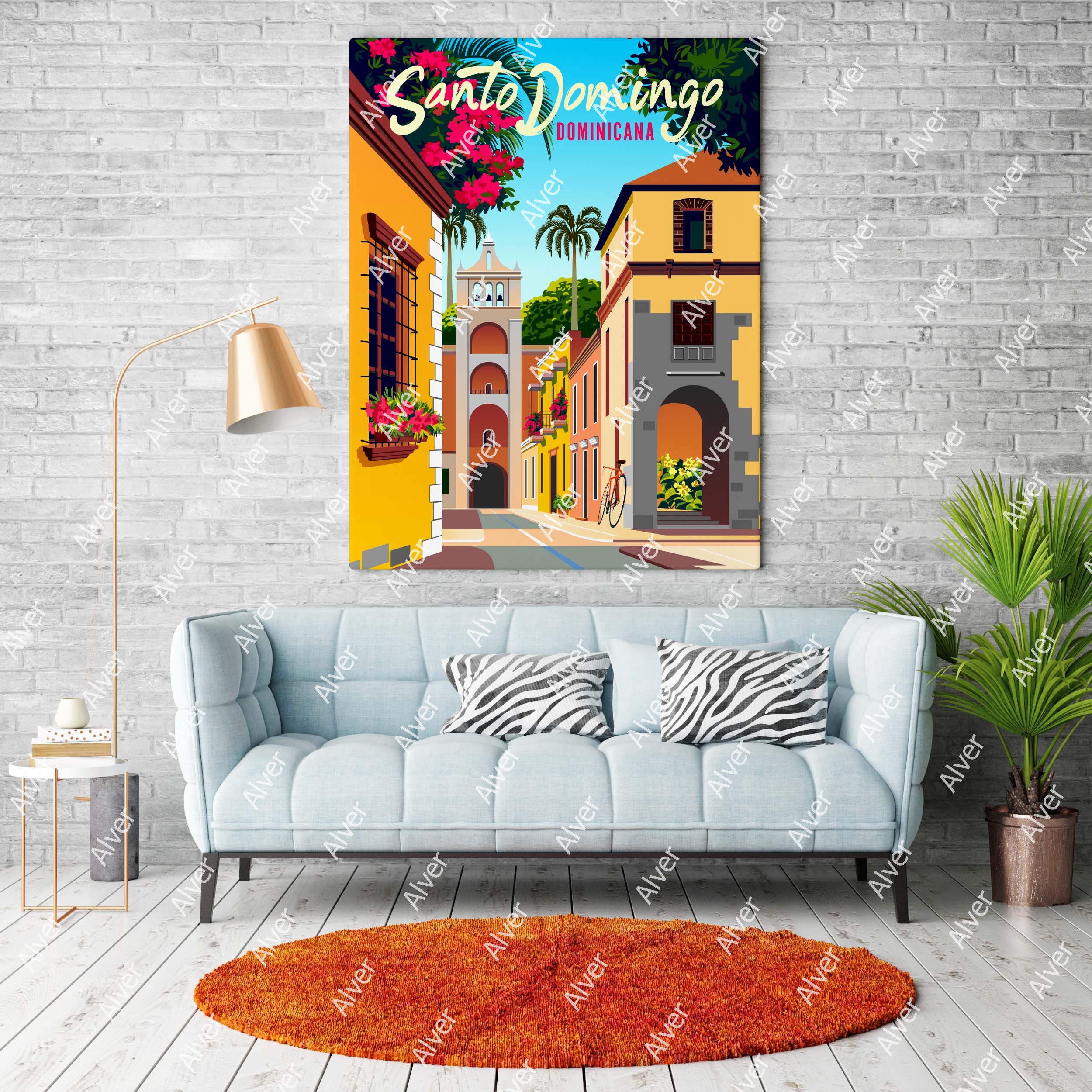 Caribbean Poster Santo Domingo Poster Dominican Republic - Etsy