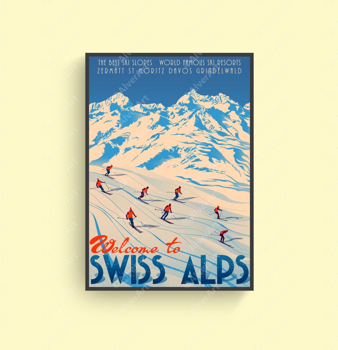 Swiss Alps Poster, Switzerland Poster, Switzerland Travel Print ...