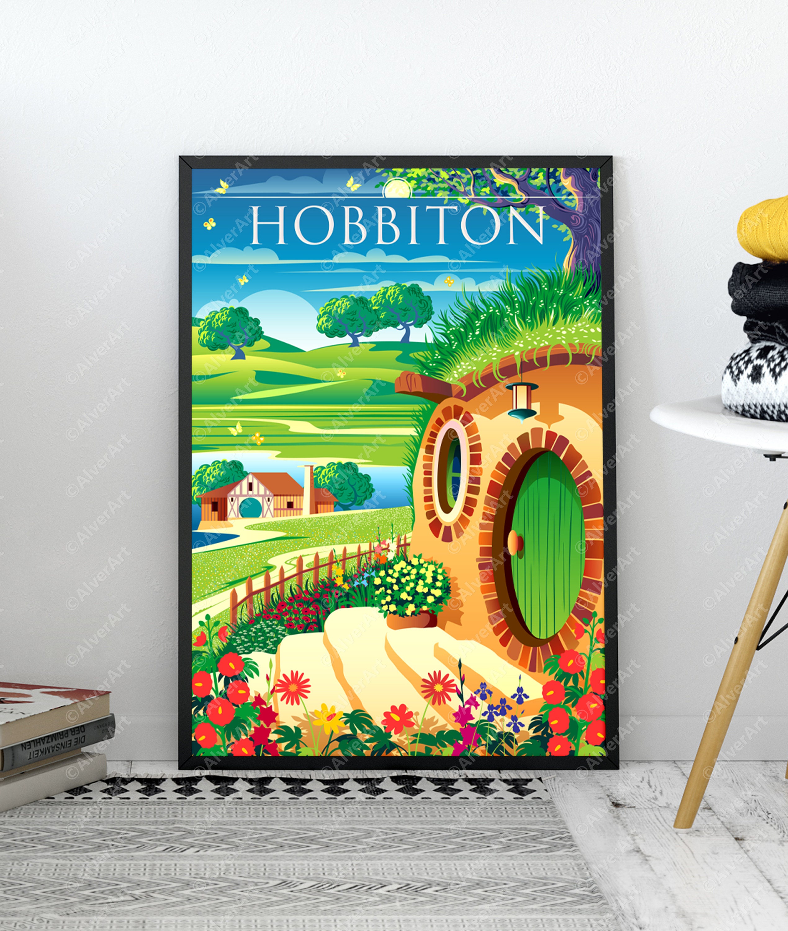 Hobbiton Poster LOTR Print Tolkien Wall Art - Etsy