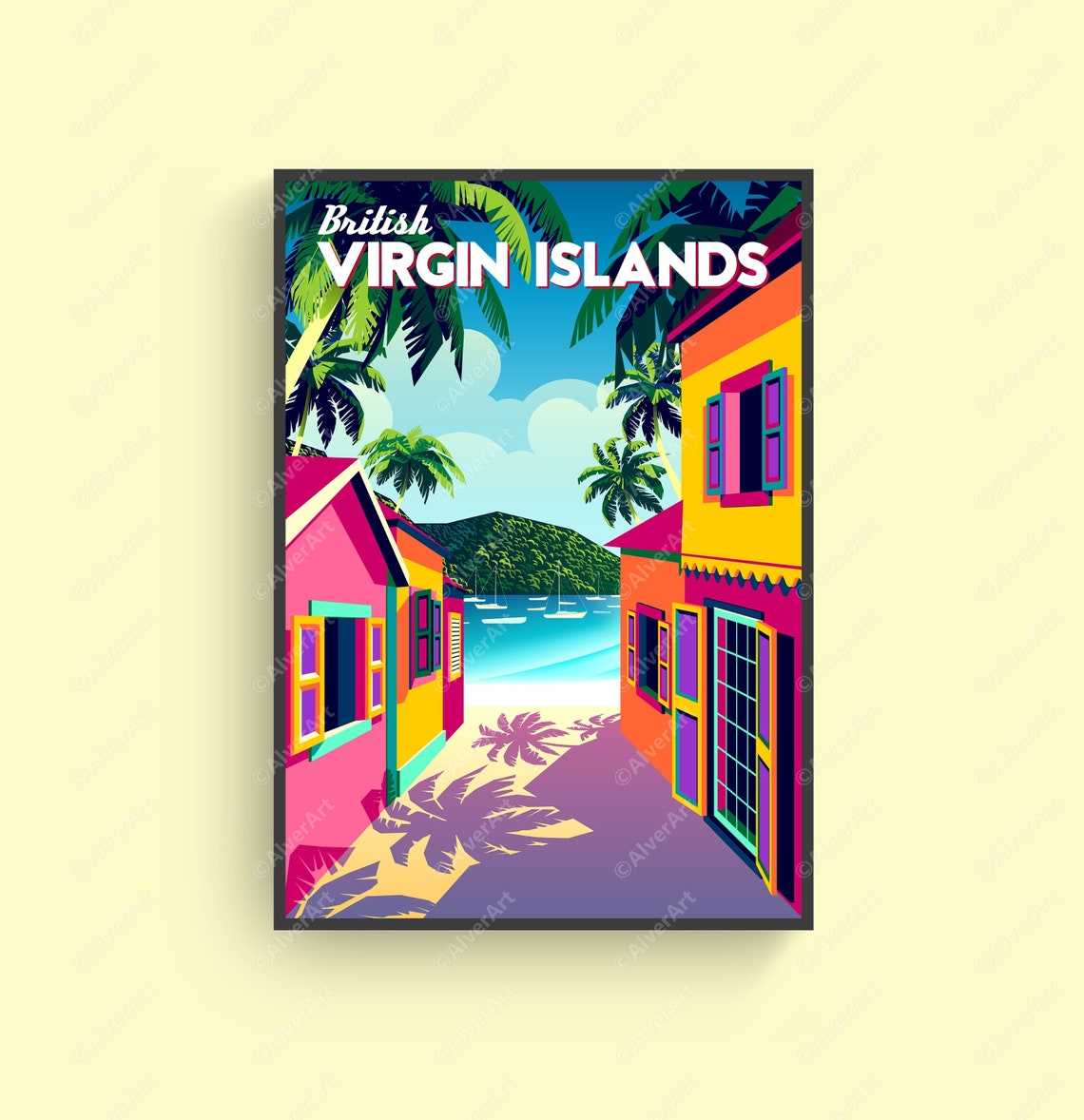 Caribbean Poster Virgin Islands Poster Tropical Print - Etsy