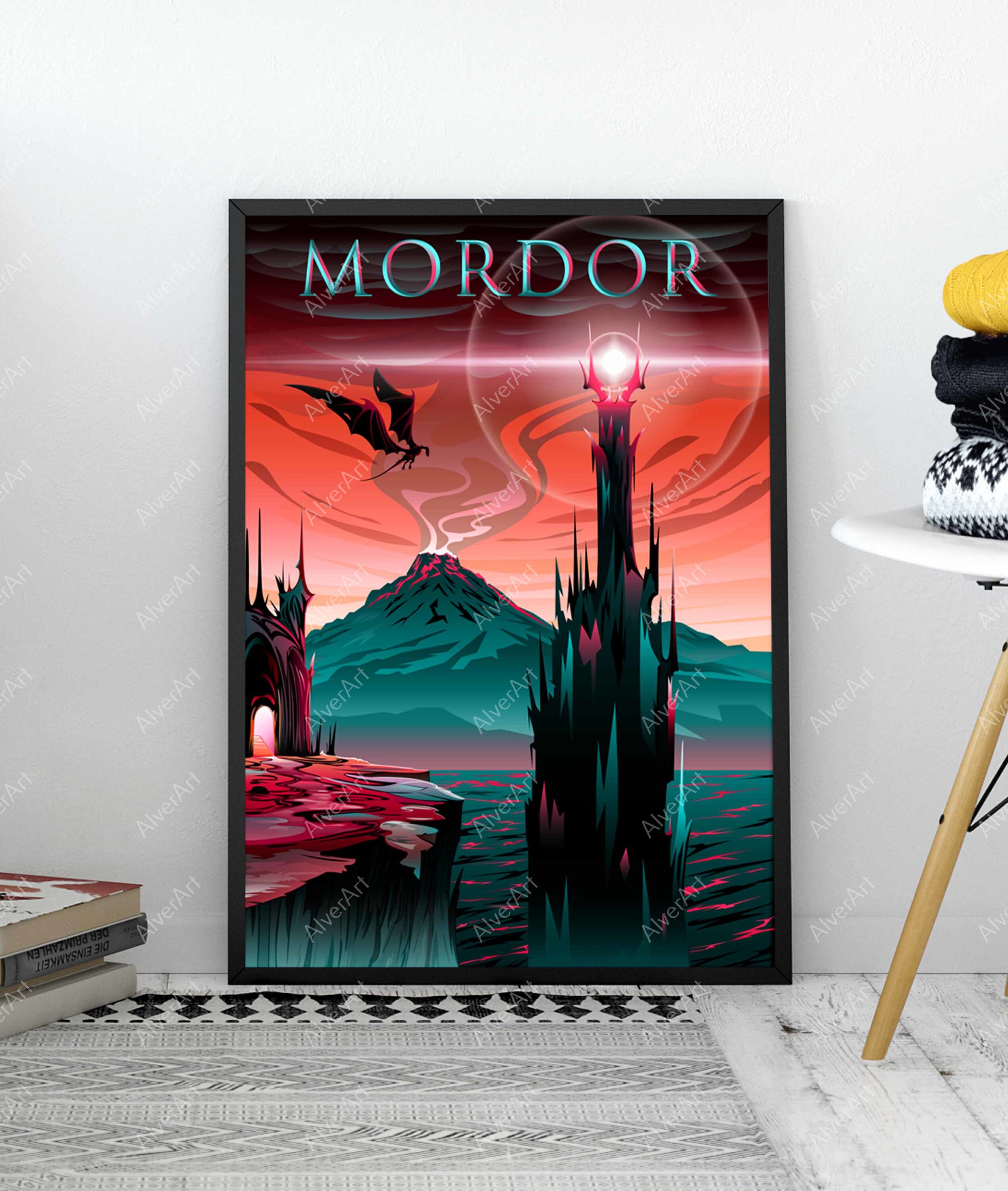 Mordor Poster, LOTR Print, Tolkien Wall Art, Unframed - Etsy