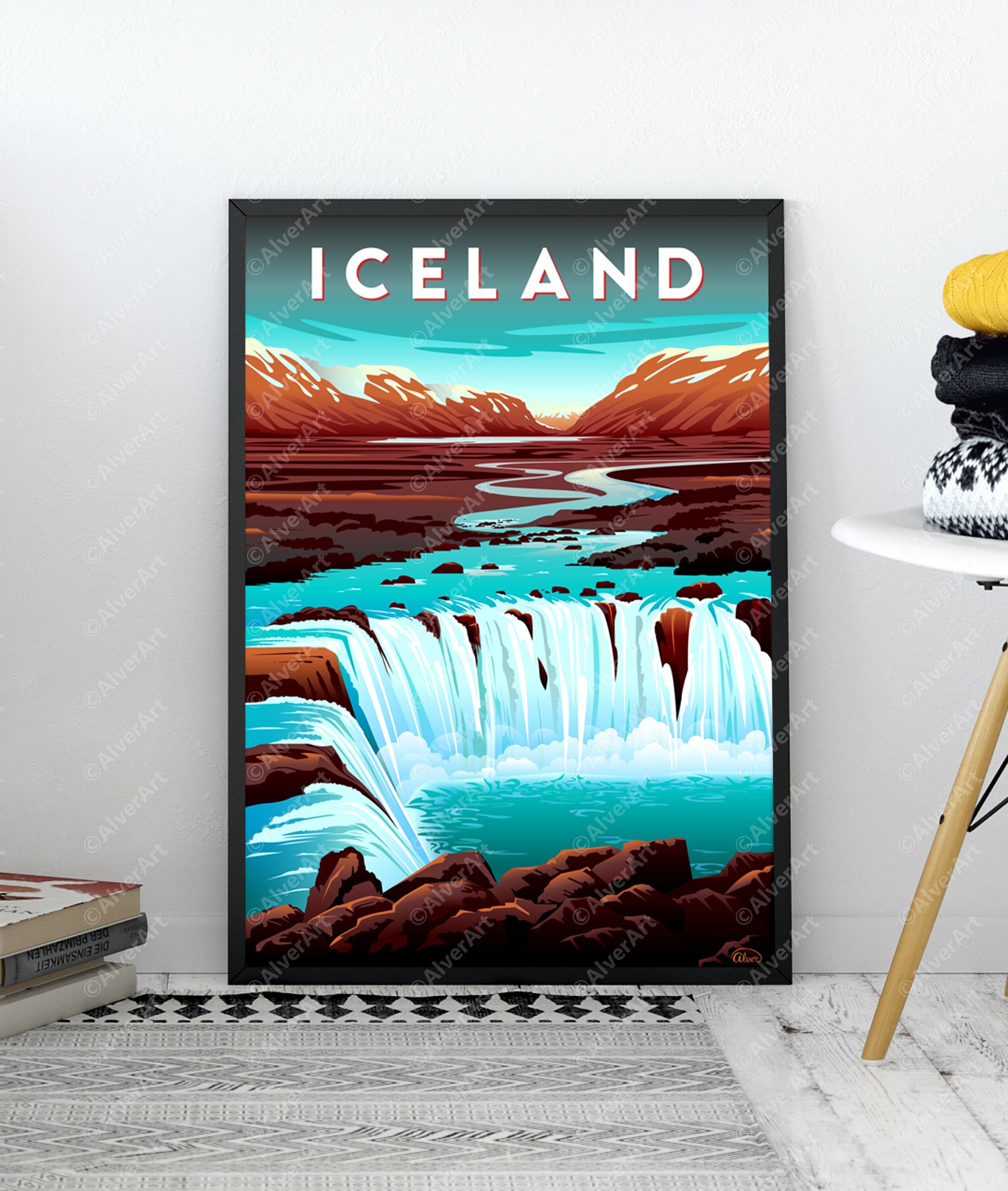 Iceland Poster Iceland Travel Print Iceland Wall Art - Etsy