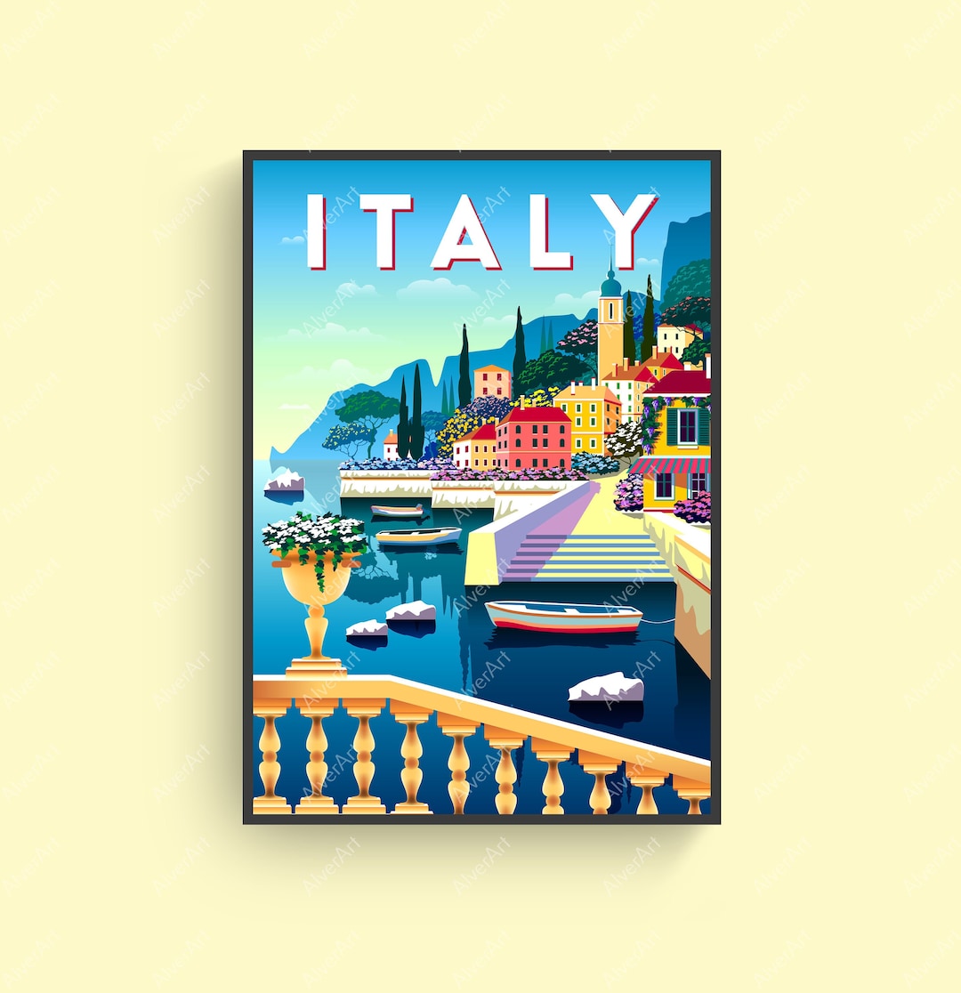 Italy Poster, Italy Print, Italy Wall Art, Mediterranean Poster ...