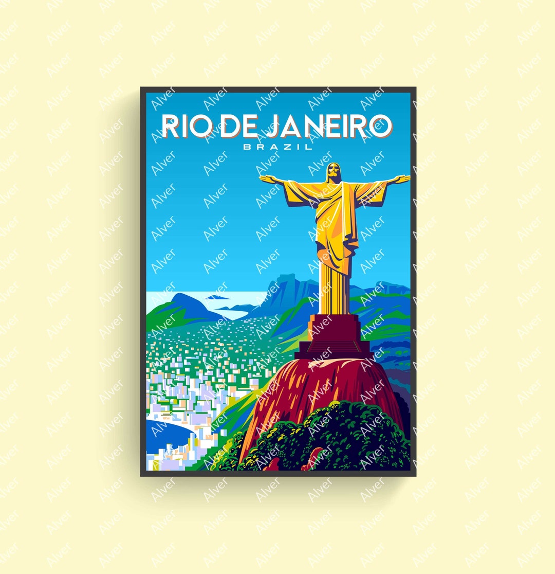 Brazil Poster, Rio De Janeiro Poster, Brazil Travel Print, Brazil Wall ...