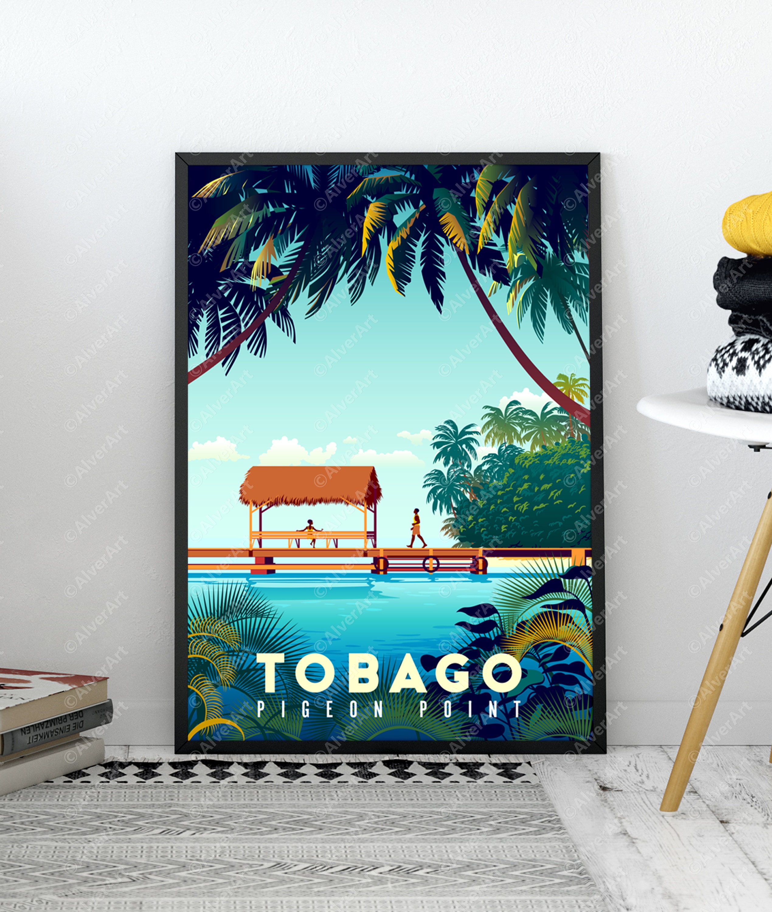 Caribbean Poster, Tobago Poster, Tropical Print, Caribbean Travel Print ...