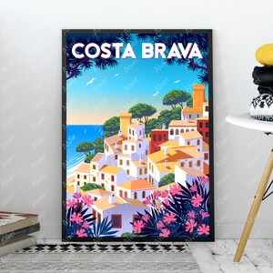 Costa Brava Poster, Spain Poster, Spain Travel Print, Cityscape Wall ...