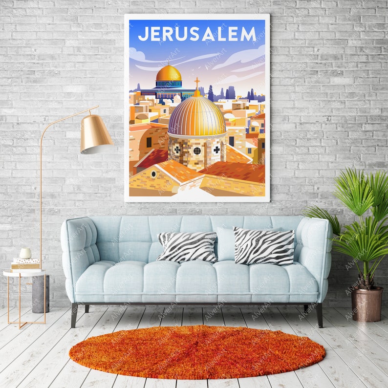 Jerusalem Poster Israel Poster Jerusalem Travel Print - Etsy