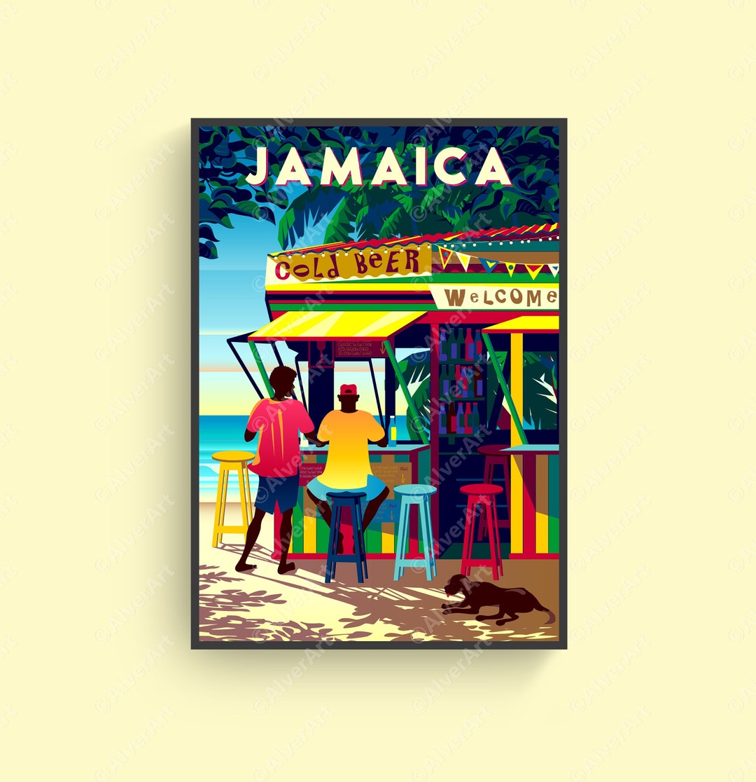 Caribbean Poster, Jamaica Poster, Tropical Print, Caribbean Travel ...