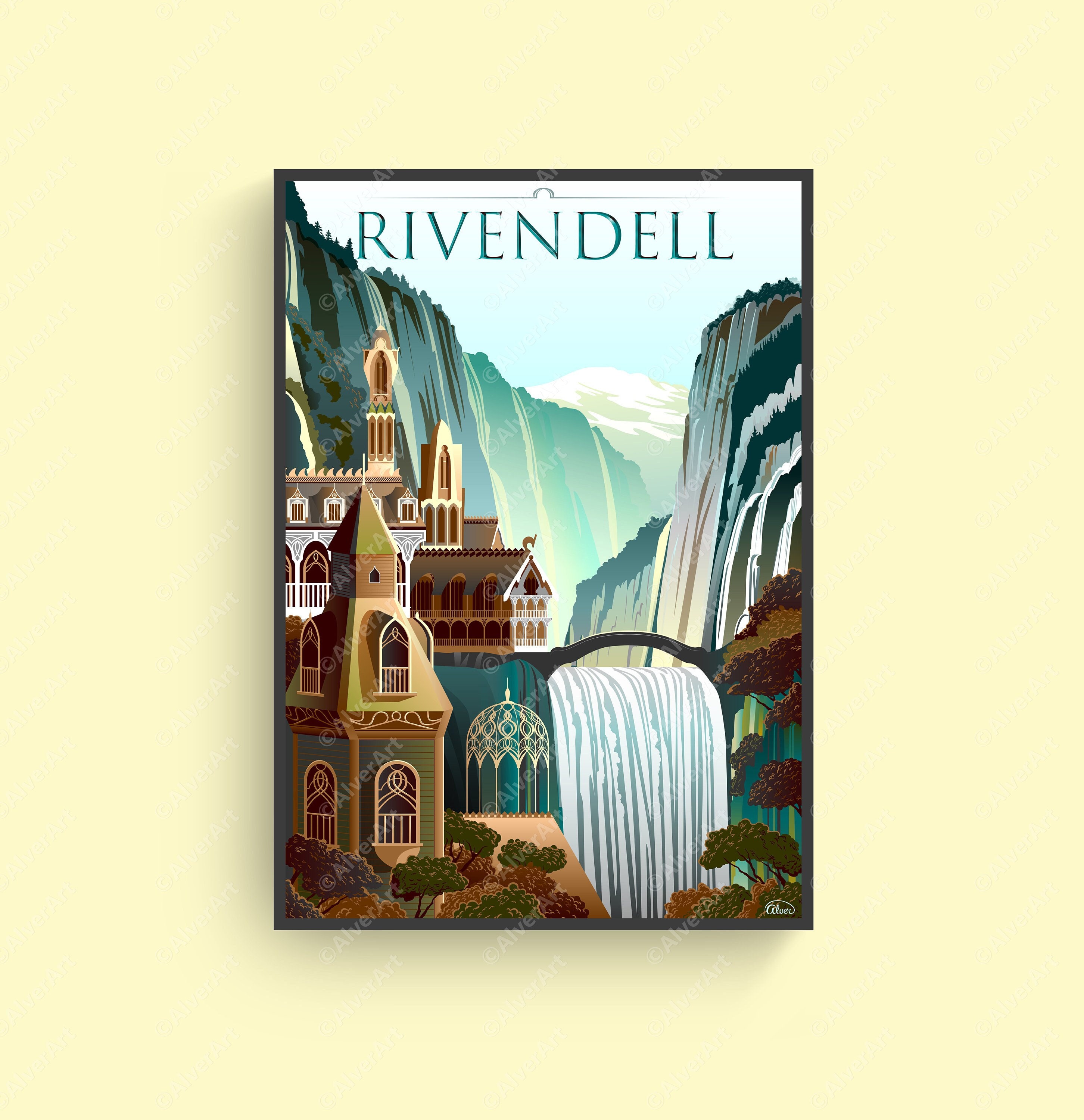 Rivendell Poster LOTR Print Tolkien Wall Art Unframed - Etsy Australia